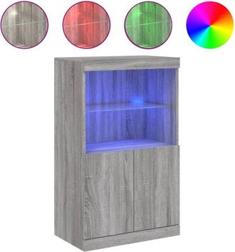 Les Tendances Buffet avec lumi&egrave;res LED sonoma gris 60,5x37x100