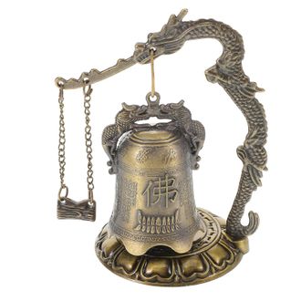 IFUNDOM Buddhistische Metallglocke Tischdeko Windspiel Mit Beruhigendem Klang Kunstvolles Feng Shui Glocken Ornament Handgefertigte Tempel Deko F&uuml;r Harmonie U