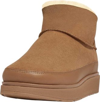 FitFlop Fit Flop - Gen-FF Ultra Mini Doubleface Stiefeletten f&uuml;r Damen, Lammfell (Hellbraun)