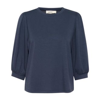 Soaked In Luxury 3/4 Arm Sweatshirt India Ink - - Blouses & Shirts - Damen - Blau - XS