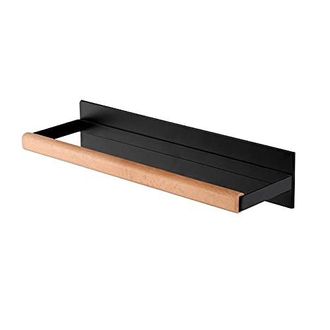 Kes Porte-Rouleau de Cuisine Magn&eacute;tique pour R&eacute;frig&eacute;rateur Mural en Bois et M&eacute;tal, KPH502MA-BK