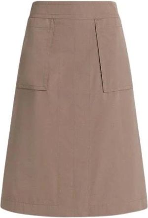 Alberta Ferretti Femme, Jupes, Brun, Taille: 44 FR Utility Cotton Midi Skirt
