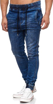 Tazzio Herren Jeans im Bikerstyle 17504, Blau, XX-Large
