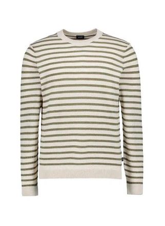 Joop Herren Pullover gr&uuml;n Baumwolle gestreift