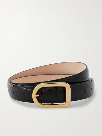 Déhanche Ceinture En Cuir Verni Mija - Noir