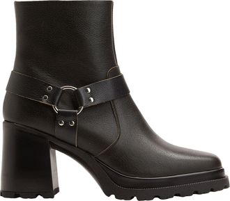 8 by YOOX LEATHER BUCKLE-DETAIL ANKLE BOOT