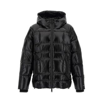 Dsquared2 Schwarze Gesteppte Kapuzenjacke Mit Rei&szlig;verschluss - - Jackets - Herren - Schwarzk - M