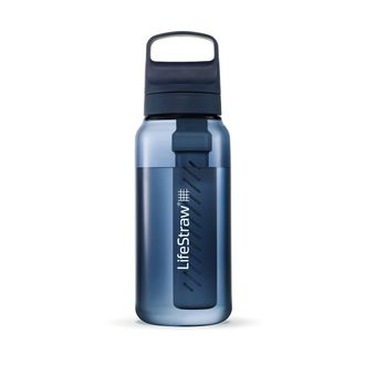 Lifestraw Go Serie - BPA-freie Trinkflasche mit Wasserfilter 1l für Reisen und den täglichen Gebrauch - entfernt Bakterien, Parasiten, Mikroplastik und verbesse