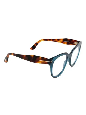 Tom Ford Eyewear FT5987B Round Acetate Eyeglasses - Blue