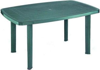 Dmora Dmora Modularer rechteckiger Tisch, Made in Italy, 137 x 85 x 72 cm, gr&uuml;ne Farbe