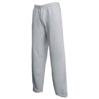 Fruit Of The Loom Herren-Jogginghose ohne B&uuml;ndchen Gr. 41-44.5, grau meliert