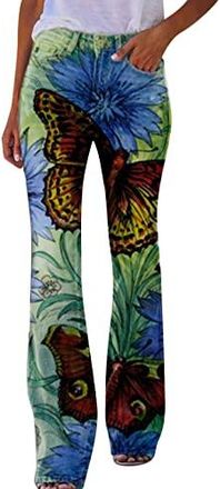 Generic Tenue Chic en Jean Femme 2025 Fluide Kaki Oversize Straight Treillis Effet D&eacute;chir&eacute; Battle Cass&eacute; Poudr&eacute; Ballon Interieur Trou Elephant Moyenne Poches E