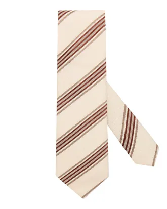 HUGO BOSS Krawatte mit Diagonalstreifen aus einem Baumwolle-Seide-Mix in