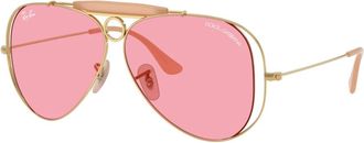 Ray-Ban unisex, Accessoires, Jaune, Taille: 58 MM Shooter Lunettes de soleil