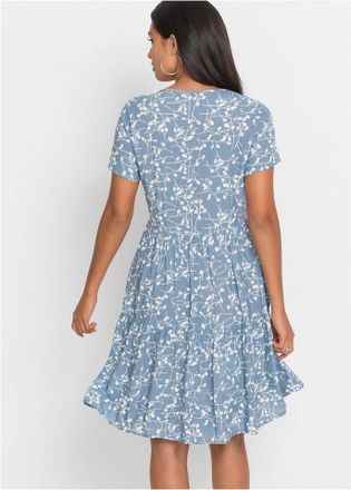 Bonprix Minikleid f&uuml;r femininen Look, aus Viskose, lockere Passform, Kurzarm-Design