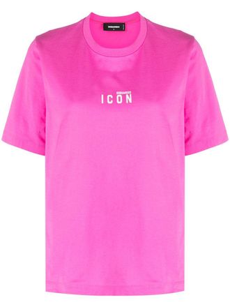 Dsquared2 t-shirt en coton &agrave; imprim&eacute; Icon - Rose