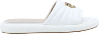 Pinko Pinko Sandalen - Quilted White Open-Toe Flats With Decorative Emble - Gr. 35 (EU) - in Wei&szlig; - f&uuml;r Damen