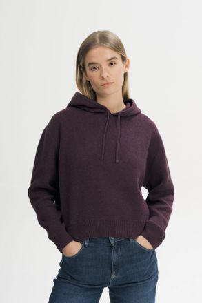 Mela Damen vegan Strickhoodie Janisha Holunder Melange