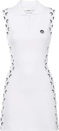 Marine Serre Femme, Robes, Blanc, Taille: 42 FR Mini-robe Athleisure
