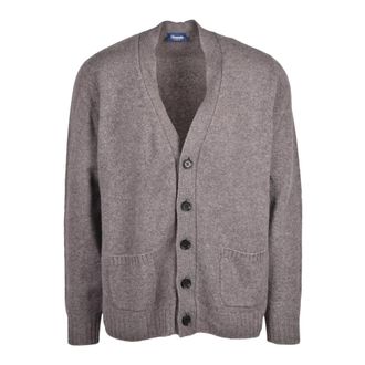 Drumohr Cardigan a V - Homme - Pulls - Brun - Taille: 2XL