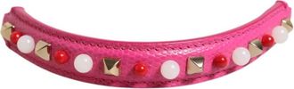 Dolce & Gabbana Rosa Verzierte Leder Taschenhenkel Gurt - - Bags - Damen - Rosa - ONE SIZE