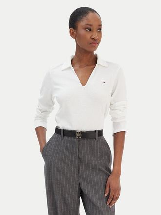 Tommy Hilfiger Bluse Modern Cody WW0WW47850 Wei&szlig; Slim Fit