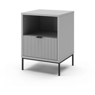 Vicco Nachttisch Eliza, Grau, 40 x 55 cm mit 1 Schublade, Vicco