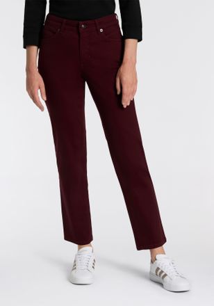 MAC Broeken Stretch-Jeans MAC Melanie, Damen, Gr. 48, L&auml;nge 30, rot (bordeaux ppt), Denim/Jeans, Obermaterial: 95% Baumwolle, 3% Polyester, 2% Elasthan, figurbeto