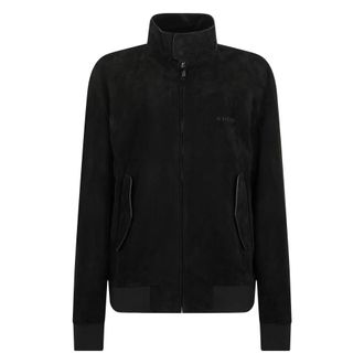 Gucci Leichte Wildleder-Bomberjacke - - Jackets - Herren - Schwarzk - L