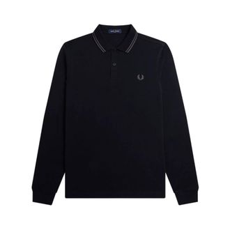 Fred Perry Lang&auml;rmliges Regular Fit Poloshirt - - Tops - Herren - Blau - 2XL