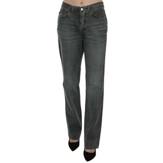 Just Cavalli Femme, Jeans, Gris, Taille: W30 Jean droit gris avec taille moyenne