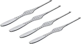 Alessi Hummerstifte 4er Set COLOMBINA FISH, 3.00 x 22.50 x 10.00 cm, Silber