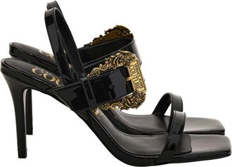 Versace Jeans Couture Femme, Chaussures, Noir, Taille: 41 EU Sandales &agrave; boucle Barocco 85 mm