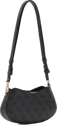 Guess Womens Shoulder Bag Coal Logo Polyurethane - Shoulder-Bags