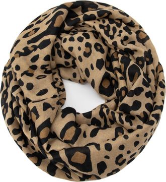 Glamexx24 Damen Loop Schal Leopard Muster Langschal Schlauchschal Tuch Loopschal M&auml;dchen Animal Print Tuch