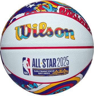 Wilson 2025 NBA All Star Mini Ball WZ3020201XB, Unisex basketballs, White, 3 EU