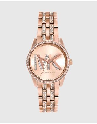 Michael Kors montre femme Bryant &agrave; trois aiguilles en acier inoxydable couleur or rose-Dor&eacute;