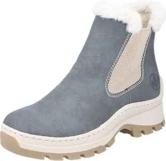 Rieker Femme X9352 Bottine Chelsea, Bleu, 42 EU