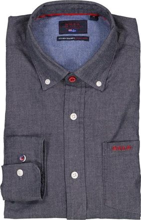N.Z.A. Herren Hemd blau Baumwoll-Stretch