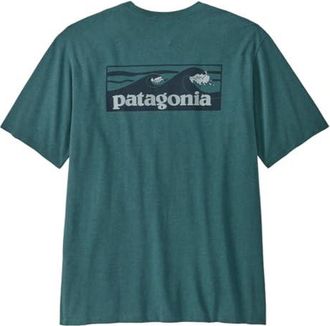 Patagonia Ms Boardshort Logo Pocket Responsibili-Tee T-Shirt, Wetland Blue, Large Homme