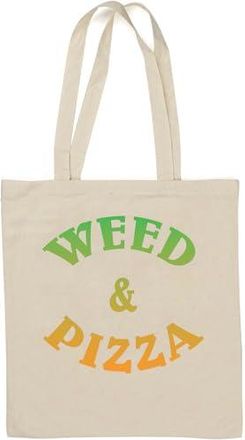 Generic W And Pizza Munchie Sac fourre-tout en coton naturel Blanc