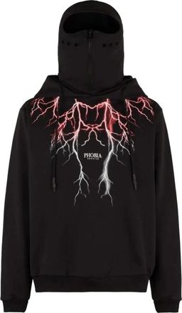Phobia Archive Homme, Sweatshirts et sweats &agrave; capuche, Noir, Taille: M Lightning Balaclava Sweat &agrave; capuche
