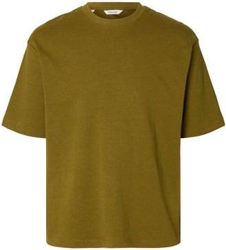 Selected T-shirt uni en coton m&eacute;lang&eacute;