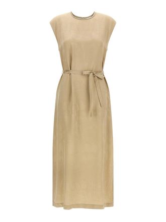 PESERICO Robe Au Genou - Beige