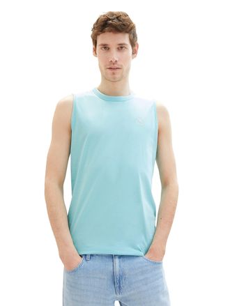 Tom Tailor Herren 1037261 Tanktop, 31046 - Blue Tibetan Stone, XL