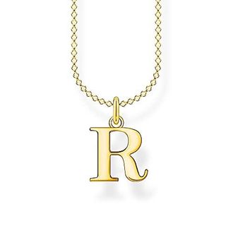 Thomas Sabo Collier lettre R, argent doré, KE2027-413-39
