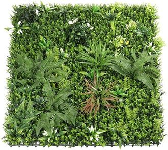 Oviala Mur v&eacute;g&eacute;tal Artificiel Jungle Tropicale Premium 100x100 cm