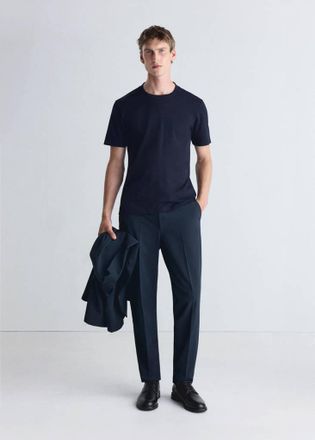 Mango T-shirt regular-fit Thermolite bleu marine - Homme - XXL - MANGO MAN