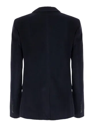 Semicouture Womens Jacket Corduroy, Blue Blazers