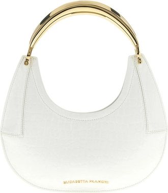 Elisabetta Franchi Femme, Sacs, Blanc, Taille: ONE Size Hobo Small Shoulder Bag